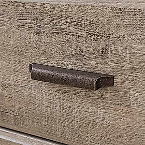 South Shore Versa Collection 8-Drawer Double Dresser, Weathered Oak with Antique Handles