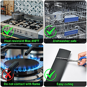 Silicone Stove Counter Gap Cover / Filler by Kindga 25" Long, Sealing Spills Between Kitchen Appliances Washing Machine and Stovetop, Set of 2 (Black)