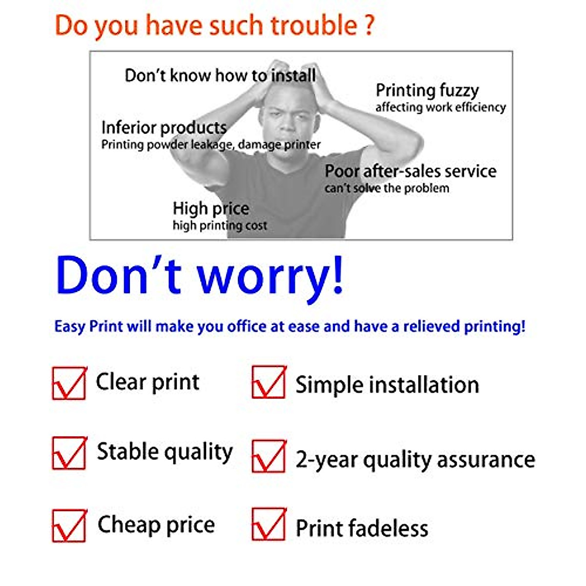 EASYPRINT Compatible 105A W1105A Toner Cartridge Replacement for MFP135a MFP135w MFP137fnw 107a 107w, (3X Black)