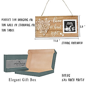 Yasirona TOMENGBEIAABBCC cocomong Ultrasound Picture Frame, Love at First Sight Sonogram Picture Frame for 3x3 Photo, Pregnancy Gifts for First Time Moms, Gender Reveal Gifts, Baby Nursery Decor