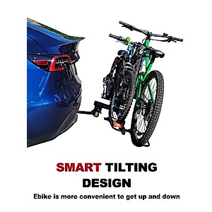 SIMETU&HS Bike Rack Carrier for Car Truck SUV，132 lbs Heavy Weight Capacity - Tray Style Smart Tilting Design (2-Bike Carrier)