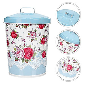 Cabilock Mini Table Trash Office Trash can Bathroom Garbage can Kitchen Trash can 13 Gallon can Decorative Garbage