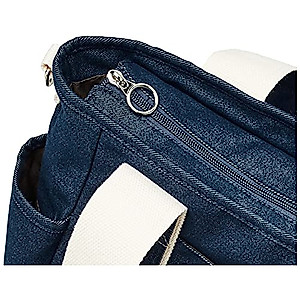 KANGOL(カンゴール) Thick Cotton Canvas 2-Way Shoulder Mother's Bag Boat Large, Navy/Denim