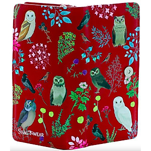 Shag Wear Wild Bird Owl Large Women's Wallet Red 7"