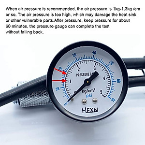 753 Water Leakage Tester, Double Barometer Air Pressure Guage for Computer Water Cooling System, Computer Water Cooling System Water Tank Leak Test Detector