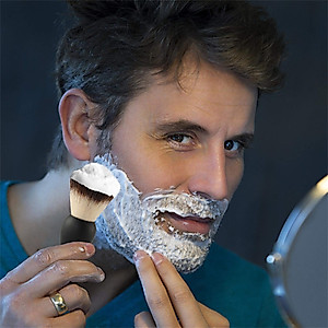 Aethland Shaving Brush Set for Men Fathers Day Gift, Include 100g Shaving soap, Hair Shaving Brush with Solid Wood Handle, and Dia 3.1 inches Stainless Steel Shaving Bowl, Shaving Stand Wet Shaving