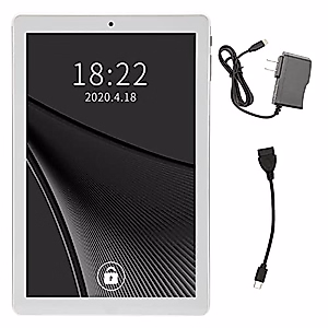 10 Inch Tablet for 11 100240V HD IPS Silver Screen Tablet for Men for Home Work (US Plug)