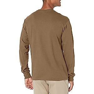 Soffe Men's Long-Sleeve Cotton T-Shirt, Army Brown, X-large