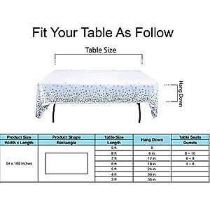 Plastic Gold Star Tablecloth I 4 Pack - Party Table Cloths Disposable Tablecloths for Parties, Birthdays, Weddings I Twinkle Little Stars Tables Cover I Rectangle 54" x 108" Size Covers 6 ft to 8 ft
