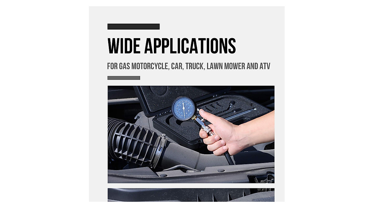 Lichamp Engine Compression Tester for Vehicles | Accurate, Universal ...