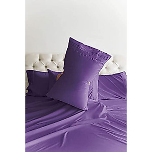 CGK Unlimited Queen Size Sheet Set - 6 Piece Set - Hotel Luxury Bed Sheets - Extra Soft - Deep Pockets - Easy Fit - Breathable & Cooling Sheets - Wrinkle Free - Comfy - Purple Bed Sheets - Queen 6 PC