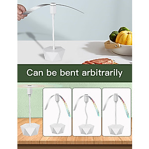 Fly Repellent Fans for Tables, Portable, Soundless, Holographic Blades, for Picnic, Party, Restaurant, Kitchen, BBQ (Standard, White)