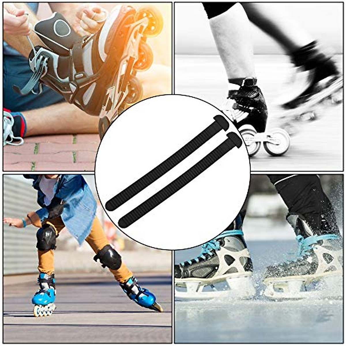 Leftwei Romantic Valentine's Day Ice Skates Buckle, Strap Accessory Good Replacement Ice Skates Buckle Belt, Roller Skating Accessories, Skating Buckle Belt, for Ice Skates Inline Skates