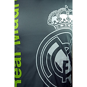 Rhinox Group Compatible with Real Madrid Official Soccer Youth Poly Jersey -05 YS Black