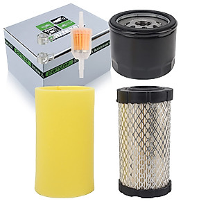 partszen YTH24V48 Air Fuel Oil Filter Fit for Husqvarna YTH24V54 YTA22V46 YTH18542 YTH24V54 for John Deere D110 D130 D140 L105 L107 L108 LA135 for John Deere AM125424 GY20577 MIU14395 GY20577