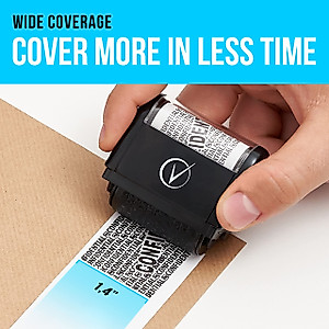 Wide Confidential Roller Stamp - Identity Protection Roller Stamps with Box Cutter and E-Book, Identity Theft Stamp, Confidential Stamp Roller for Privacy Protection Security Stamp Roller Kit - Black