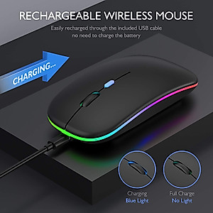 Neises Bluetooth Mouse for ipad,Bluetooth Mouse for MacBook Air/Mac/MacBook Pro/Mini/ipad Pro/iMac/Laptop,Rechargeable Wireless Mouse for MacBook Air/MacBook pro Chromebook Laptop PC