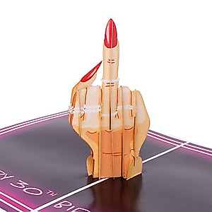 30th Birthday Card For Women | Pop Up Dirty 30 Birthday Cards For Her | Funny 3D Popup Of Girls Middle Finger | Dirty Thirty Birthday Card For Sister | Rude 29 Plus 1 Card For Friend | Size 5" x 7"