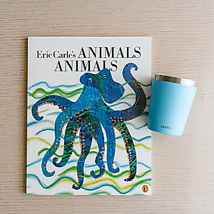 CUPKIN Stackable Stainless Steel Kids Cup Smoothie Tumbler, Powder Coated Insulated Tumblers, BPA Free Lid and Silicone Straw 8 Fl Oz (Pack of 1), Bright Blue