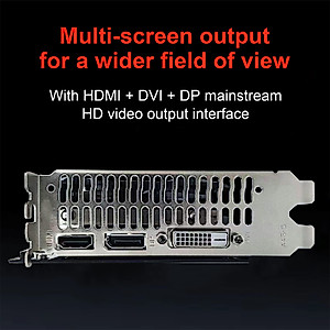 GPVHOSO RX580 8G Graphics Card, 8GB GDDR5 (256bit) Graphics Card2048SP, GDDR5, 256 Bit, with Dual Fan Cooling System, HDMI, DP, PCI, DVI-Output, Express 3.0, for Computer Gaming Video Editing