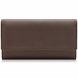 Access Denied Trifold Clutch RFID Wallets For Women - Large Capacity Womens Wallet Coin Pouch Leather Organizer With Checkbook Cover Gifts For Women