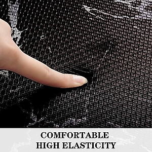 ASPMIZ 2 PCS Kitchen Rugs Non Slip, Black Marble Kitchen Mats Cushioned Anti Fatigue, Comfort Standing Mat for Kitchen Floor, Marble Kitchen Rugs Sets of 2 Washable, 18'' x 48'' + 18'' x 30''