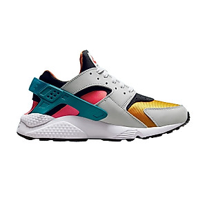Nike mens Air Huarache Shoes, Pure Platinum/Bright Crimson, 11