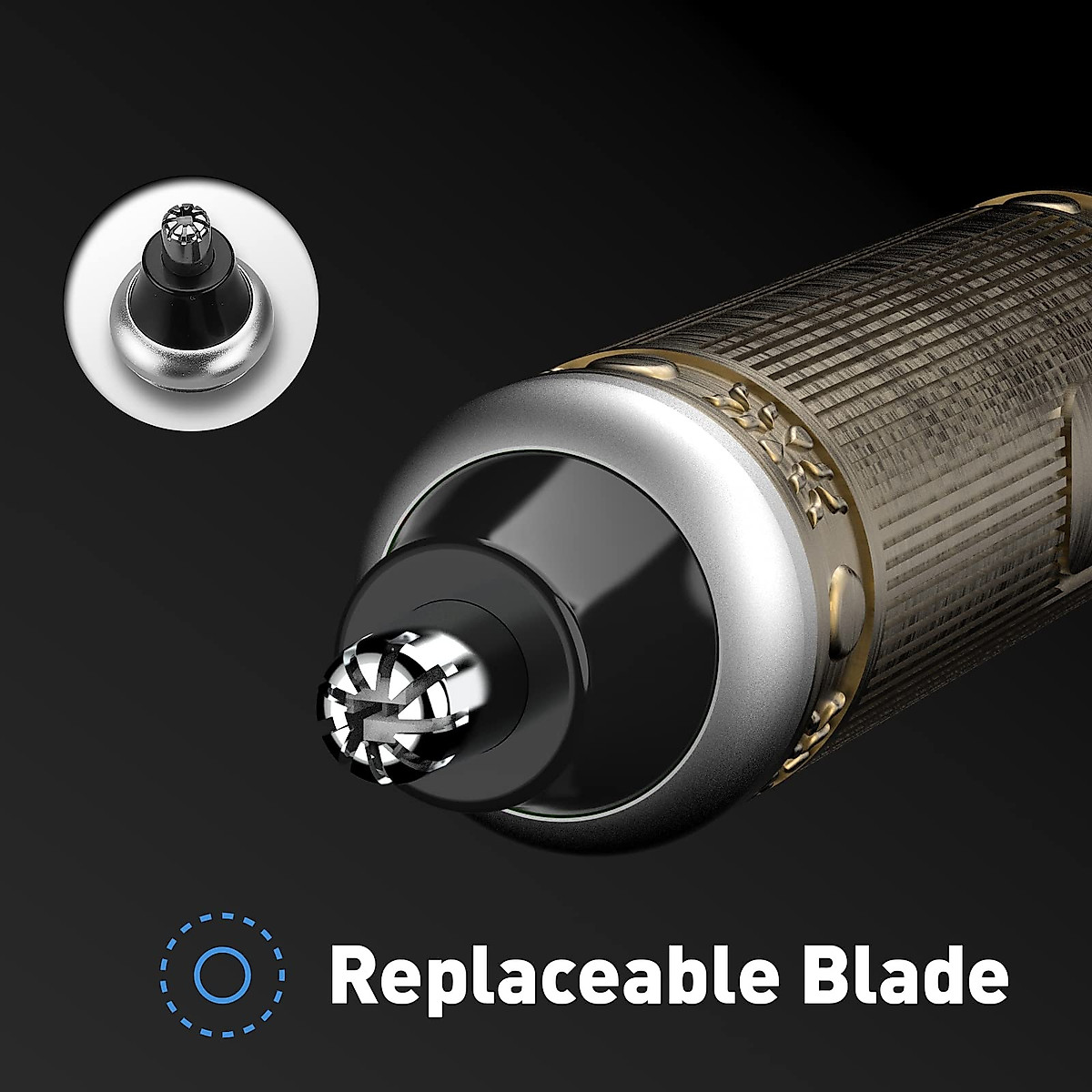 Lanumi Unisex Nose Hair Trimmer, Rechargeable, LCD Display, Precision Trim, For Men and Women