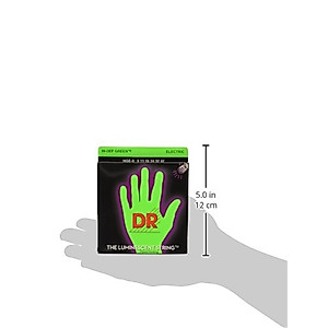 DR Handmade Strings NGE-9 Hi-Def Neon Green Electric Guitar Strings, Light (9-42)