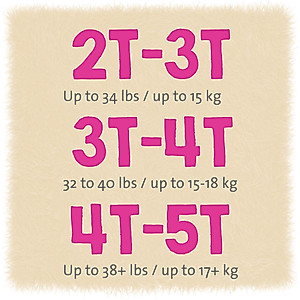 Cutie Girls 4T/5T Refastenable Potty Training Pants, Hypoallergenic with Skin Smart, 76 Count