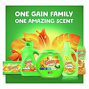 Gain + Aroma Boost Laundry Detergent Liquid Soap, Island Fresh Scent, 107 Loads, 154 Fl Oz, He Compatible