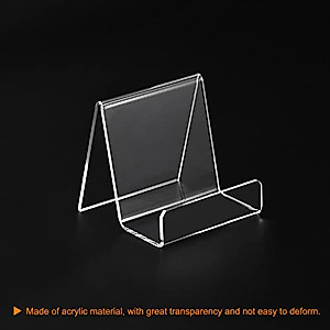 uxcell Shoes Display Stand Rack, 75x70x70mm Acrylic Storage Shelf Holder Clear