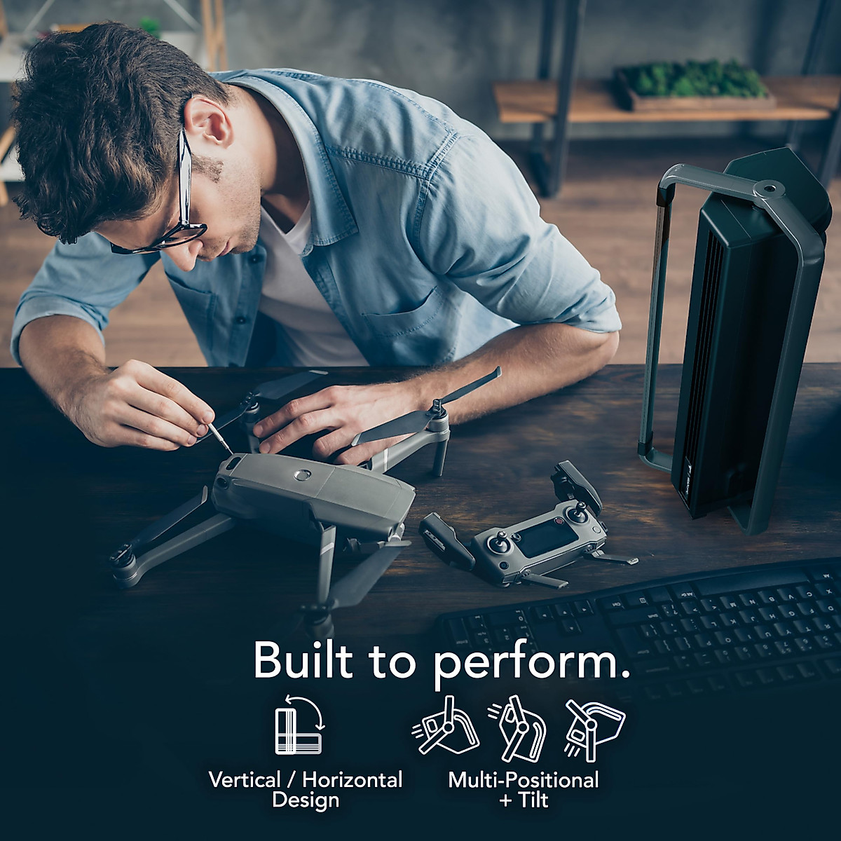 Vornado BXR Horizontal and Tower Fan, Multi-position and Multidirectional High Velocity Fan with Carry Handles, 20 Inch