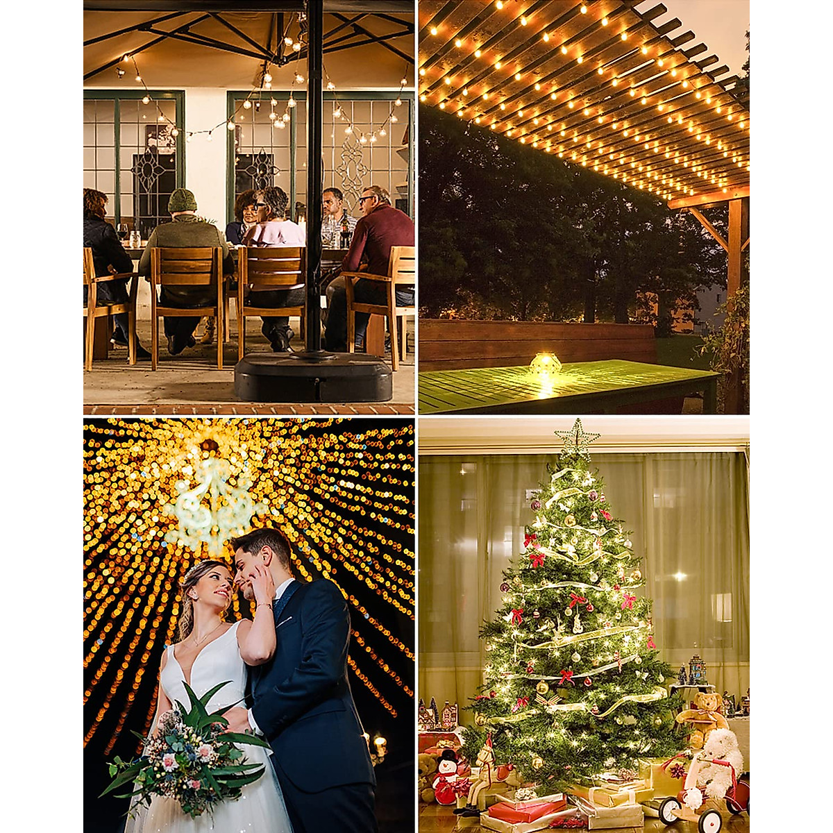 FREECUBE 50 Led Outdoor String Lights G40 Globe, 49FT Dimmable Patio Lights with Remote, 4 Modes, Timer, Waterproof Outdoor String Lights for Yard, Balcony, Backyard Festival Decor