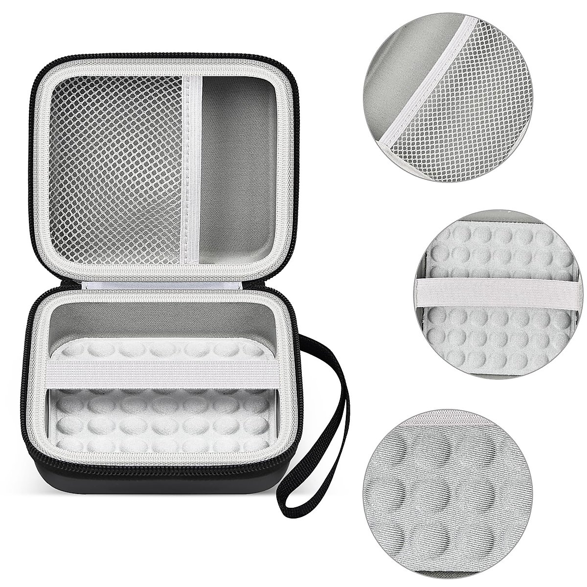 Hard Case Compatible with NETGEAR Nighthawk M6 Pro MR6500/ M6/ M5 / M1 MR1100 5G LTE WiFi Mobile Hotspot, Travel Router Storage Bag with Mesh Pocket for Charger and Other Accessories(Box Only)-Black
