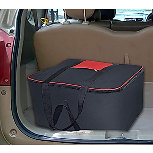 4 Pack (15cm - 6inch) Adjustable Flexible USB 2.0 Male to Female Extension Plug bundle with Nylon Big Underbed Storage Bag Moisture Proof Cloth Organiser with Zippered Closure and Handle BlackRed