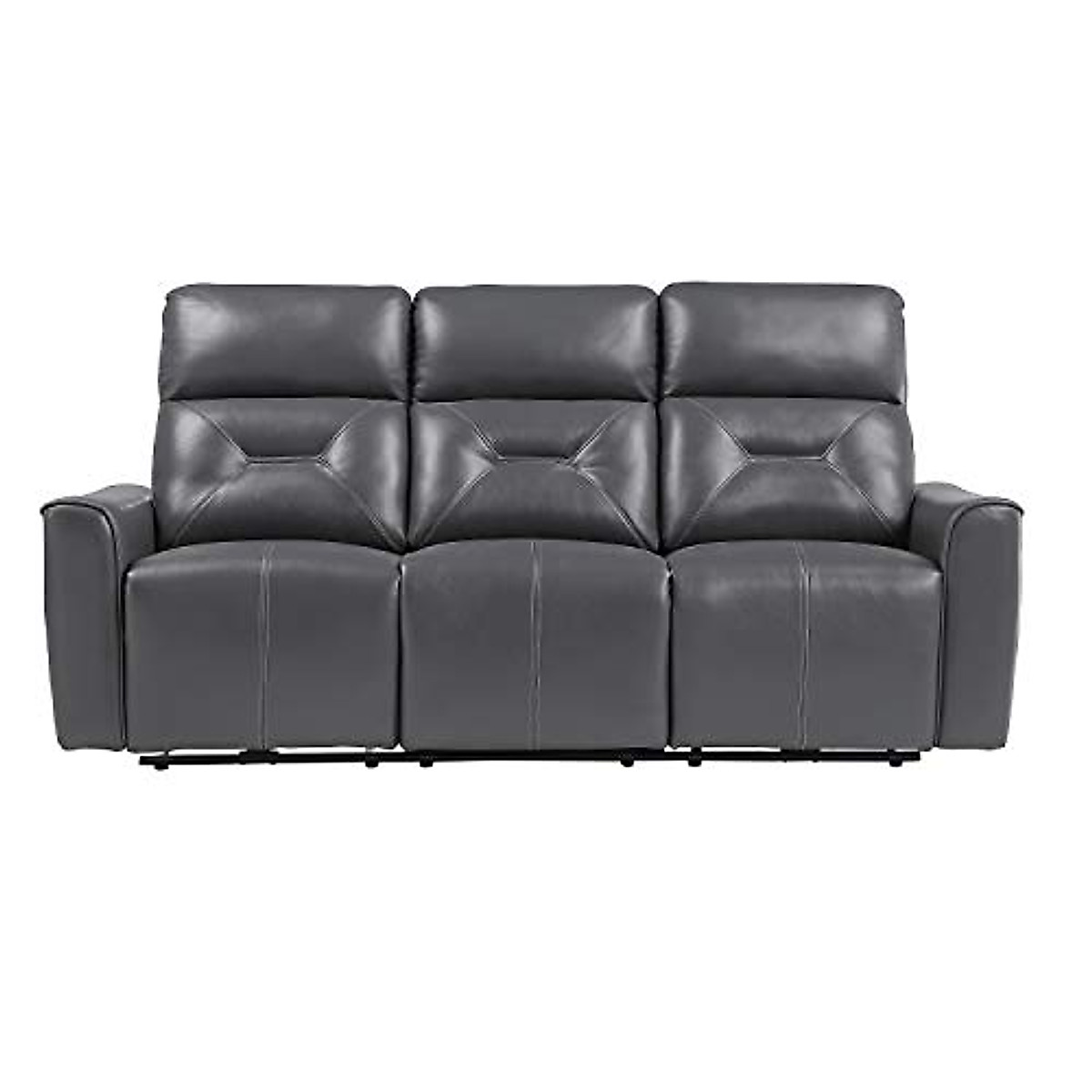 Lexicon Edelweiss Power Double Reclining Sofa, Dark Gray