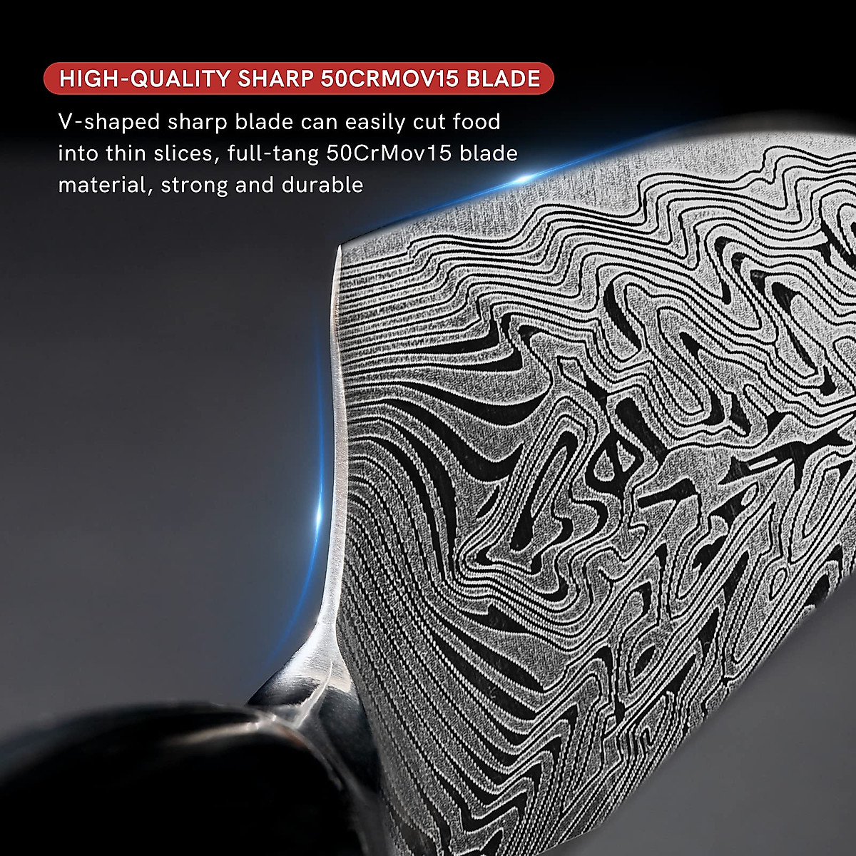 WAK Nakiri Knife Hand Forged 7 Inch Damascus Japanese Super Steel G10 Ergonomic Handle Chef Knife, Ultra Sharp, Cooking Knife for Meat, Fruits, Bread, Vegetable in Home Kitchen Restaurant