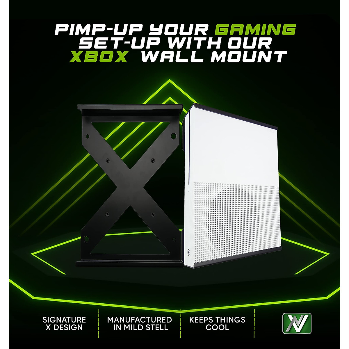 Xbox One S Wall Mount (Black) - Signature X Design! - Made in the UK!