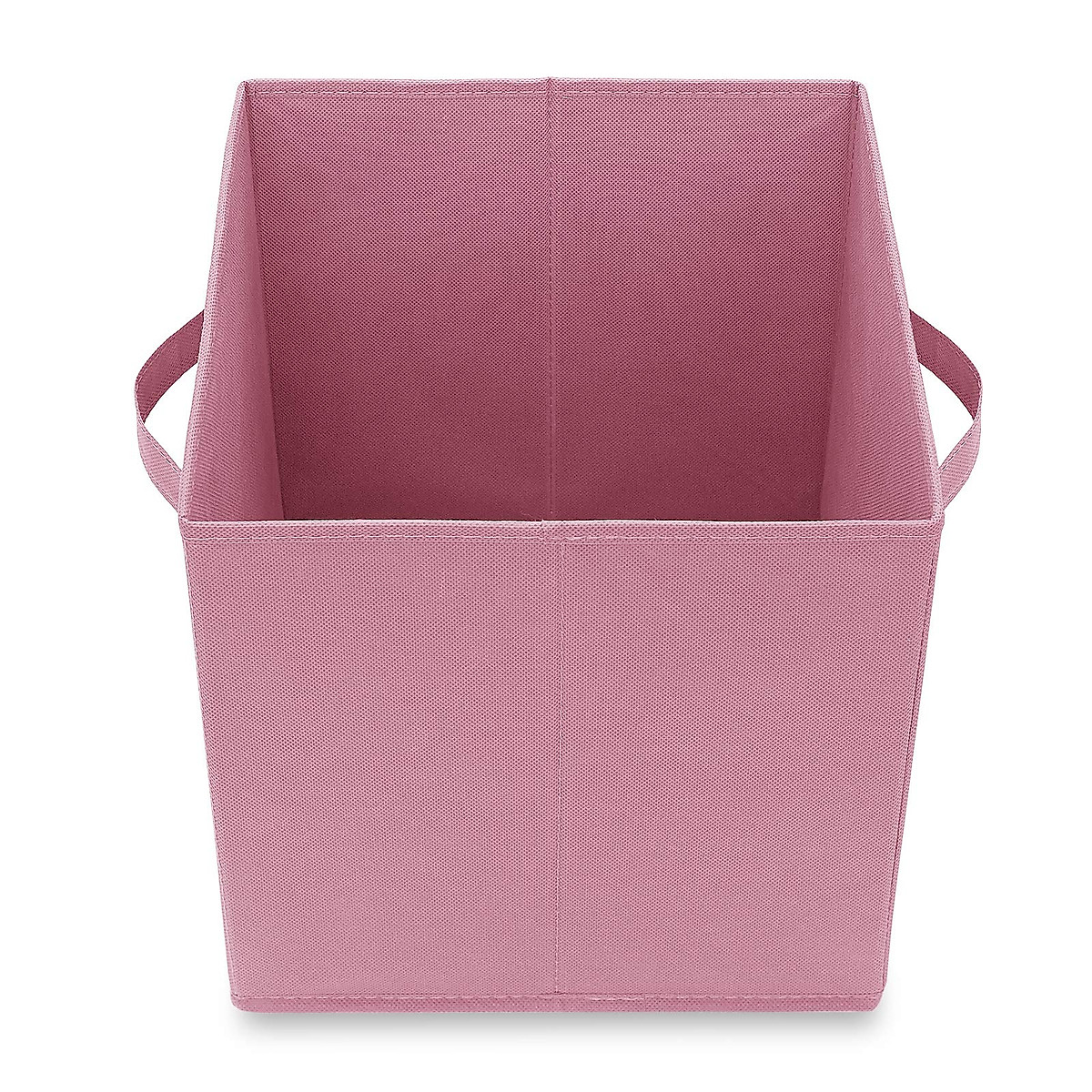 Casafield Set of 12 Collapsible Fabric Cube Storage Bins, Light Pink - 11" Foldable Cloth Baskets for Shelves, Cubby Organizers & More