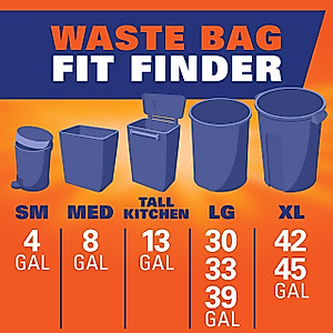 Hefty Ultra Strong Tall Kitchen Trash Bags, Clean Burst Scent, 13 Gallon, 40 Count