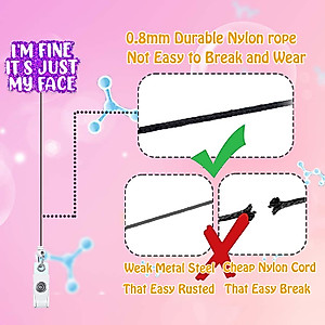 ANDGING Funny Nurse Badge Reels Retractable for Nurses, I'm Fine It's Just My Face Nurse Badge Reel Holder Nursing Acrylic Cute Badge Clips RN LPN CNA Medical ID Card Badge Holder Office Accessories