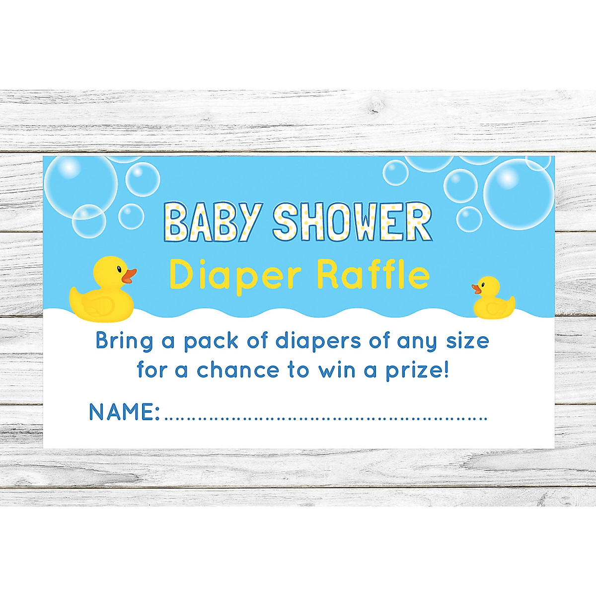 Rubber Ducky Baby Shower Diaper Raffle Tickets - 24 Count