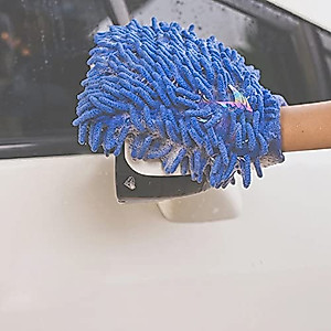 Chihutown 5 Pack Premium Chenille Microfiber Wash Glove, Double Sided Scratch-Free Car Wash Mitt, Soft Car Wash Sponge, Microfiber Wash Mitt for Car Cleaning