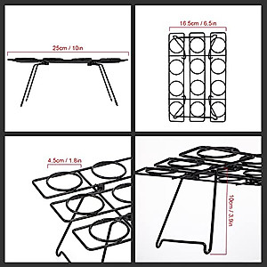 2 Pieces Ice Cream Cone Baking Racks Cupcake Display Racks Cupcake Cone Stands Cupcakes Holders for Home Kitchen Baking Cooking Cupcake Ice Cream Tools Supplies (Black)