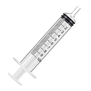 6 Pack - 10ml Plastic Syringe with Measurement, No Needle Suitable for Refilling and Measuring Liquids, Feeding Pets, Oil or Glue Applicator