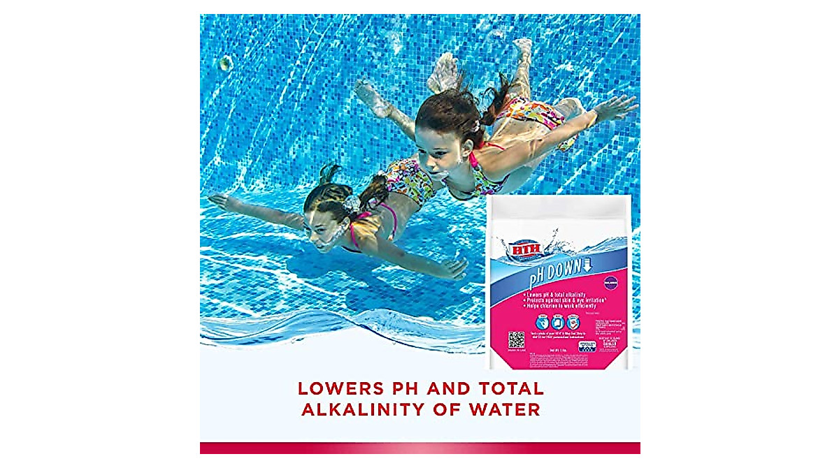 HTH pH Down Swimming Pool Chemical for Balanced Water | 5 lbs
