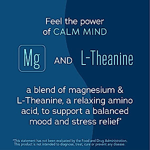 Natural Vitality Calm Mind, Magnesium Citrate + L-Theanine Powder, Supports a Healthy Response to Stress, Gluten Free & Vegetarian, Honey Chamomile, 12 Oz