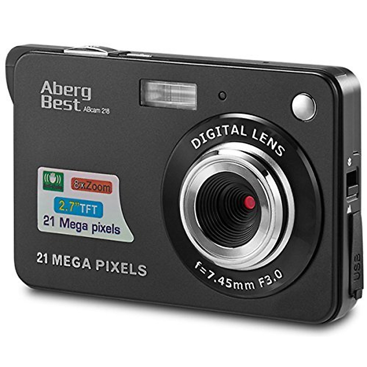 Digital Camera, AbergBest Mini Kids Digital Cameras for Teens with 8X Zoom HD 720P Compact Camera with LCD Screen for Students, Boys, Girls, Kids