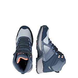 Hi-Tec Women's Tactical Boots Hiking, Dk Turquoise Blue Pink, 8